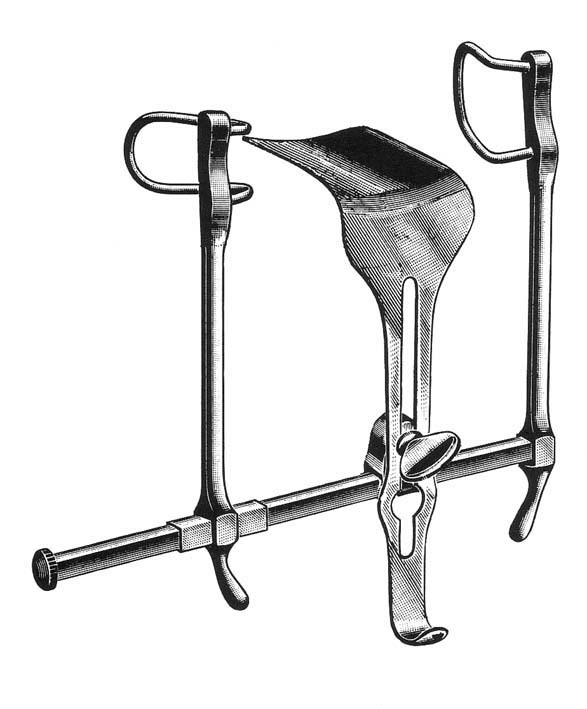 RETRACTOR, ABD. GOSSET, 2 blades 58 mm + centr. bl. 24-55-10 | Unicat